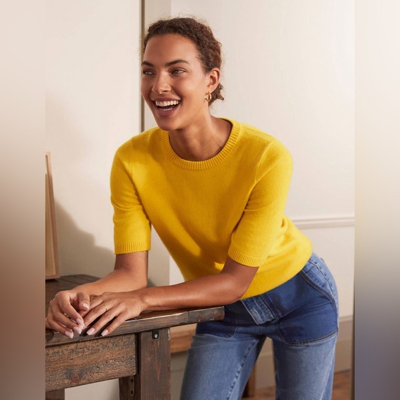 Boden | Sweaters | Boden Cashmere Knitted Short Sleeve Sweater | Poshmark